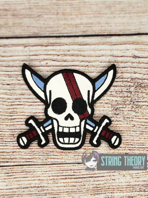 One Piece Shanks Flag fob patch ITH Embroidery Pattern