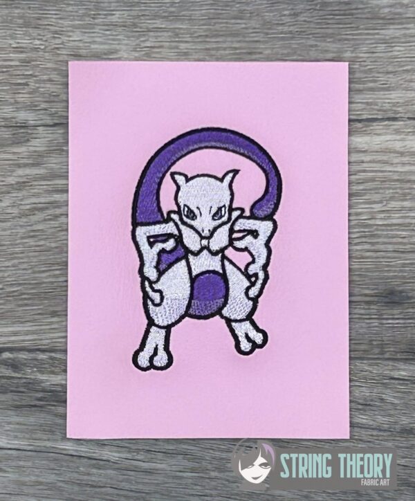 Pokémon Mewtwo Machine Embroidery Pattern Design 4×4 5x7