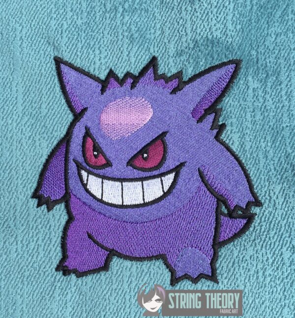 Pokémon Gengar Machine Embroidery Pattern Design 4×4 5x7
