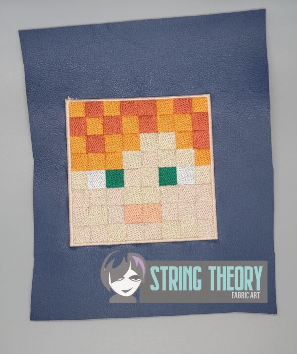 Minecraft Alex Machine Embroidery Pattern, Design 4x4, 5×7
