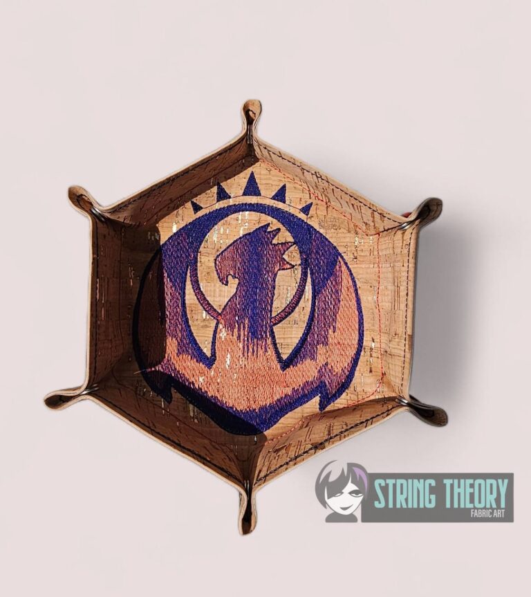 Magic the Gathering Guild Dice Tray ITH Machine Embroidery