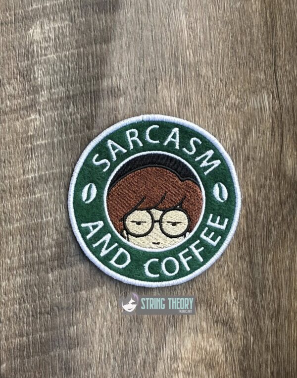 Daria Sarcasm & Coffee ITH Machine Embroidery Design 4×4