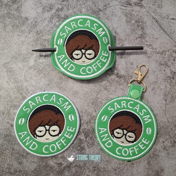 Daria Sarcasm & Coffee ITH Machine Embroidery Design 4×4