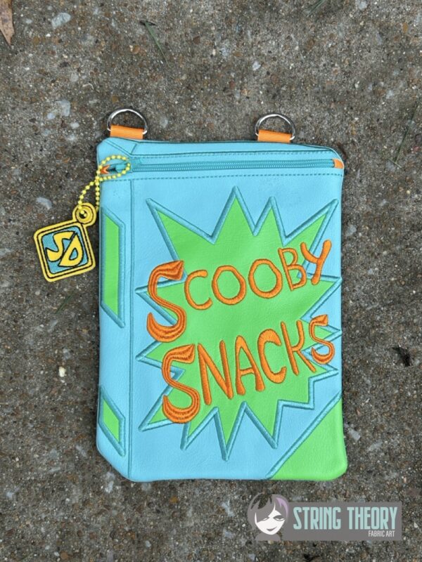 Scooby Doo Scooby Snack ITH Zip Bag Machine Embroidery