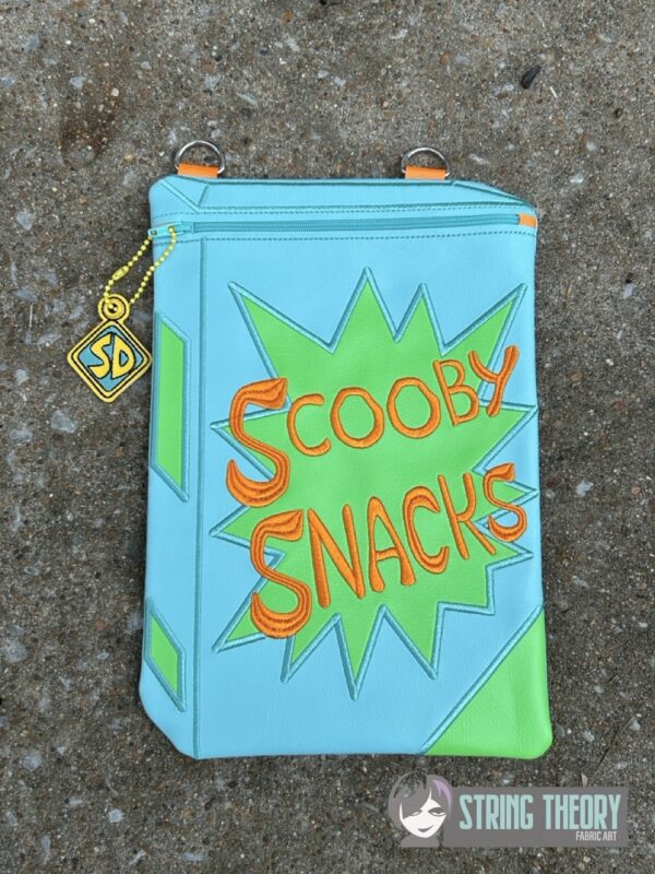 Scooby Doo Scooby Snack ITH Zip Bag Machine Embroidery