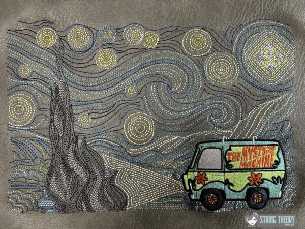 Scooby Doo Starry Mystery Machine Machine Embroidery Design