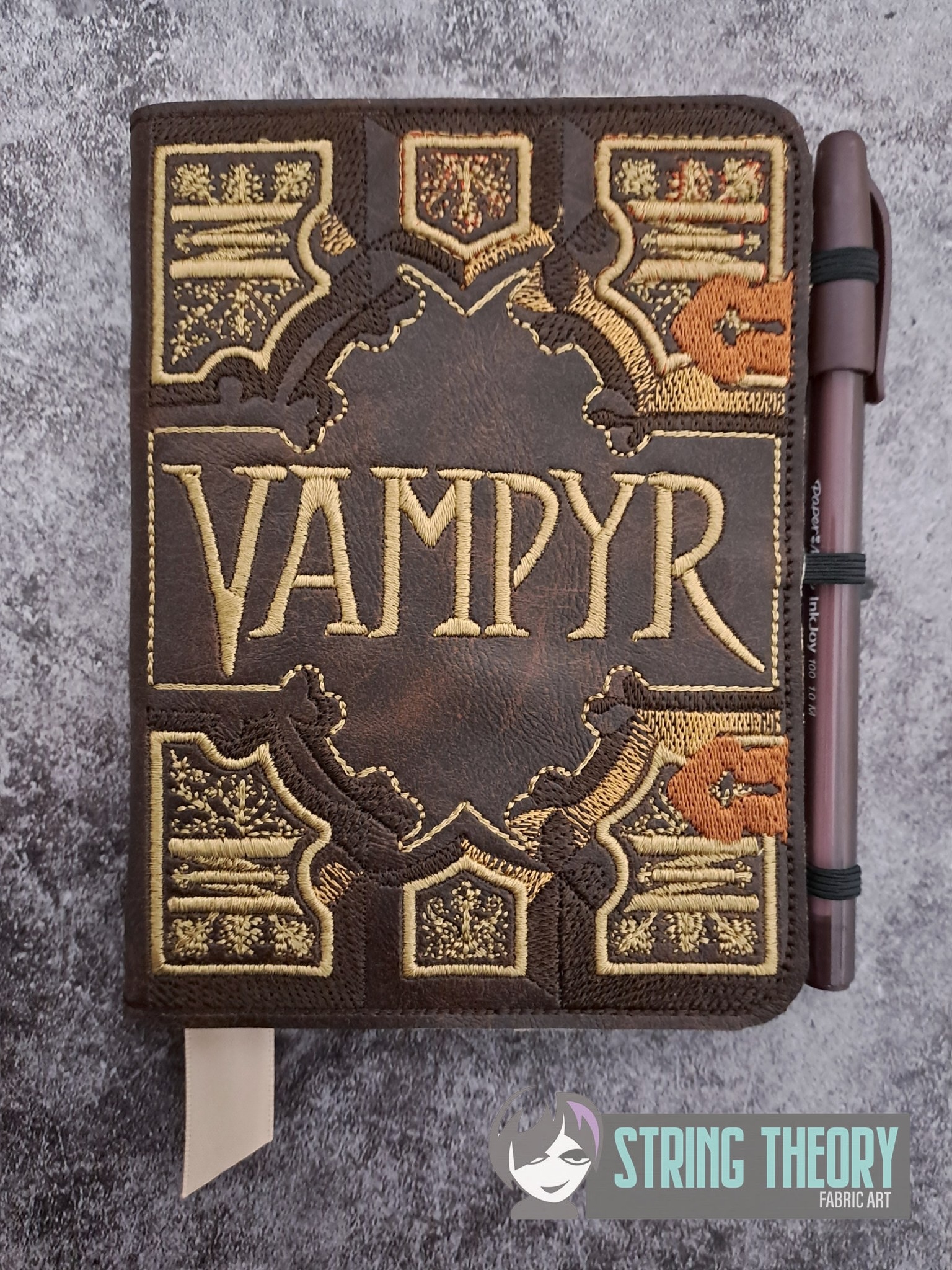 Vampyr Notebook Cover ITH Machine Embroidery Design
