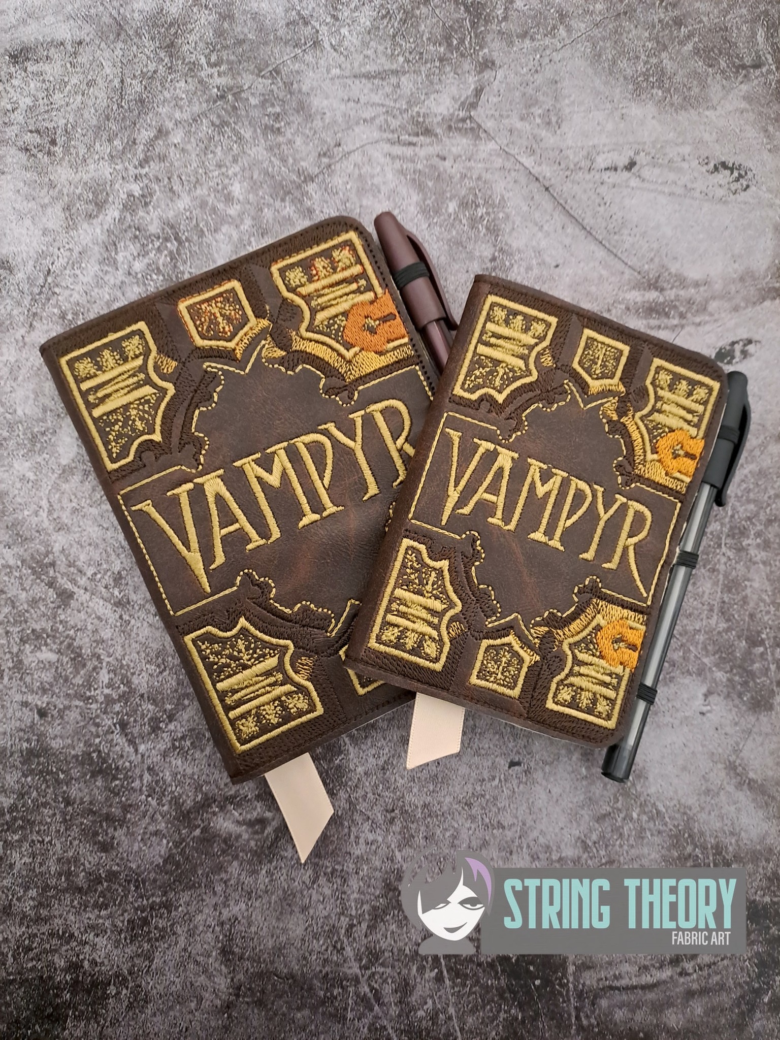 Vampyr Notebook Cover ITH Machine Embroidery Design