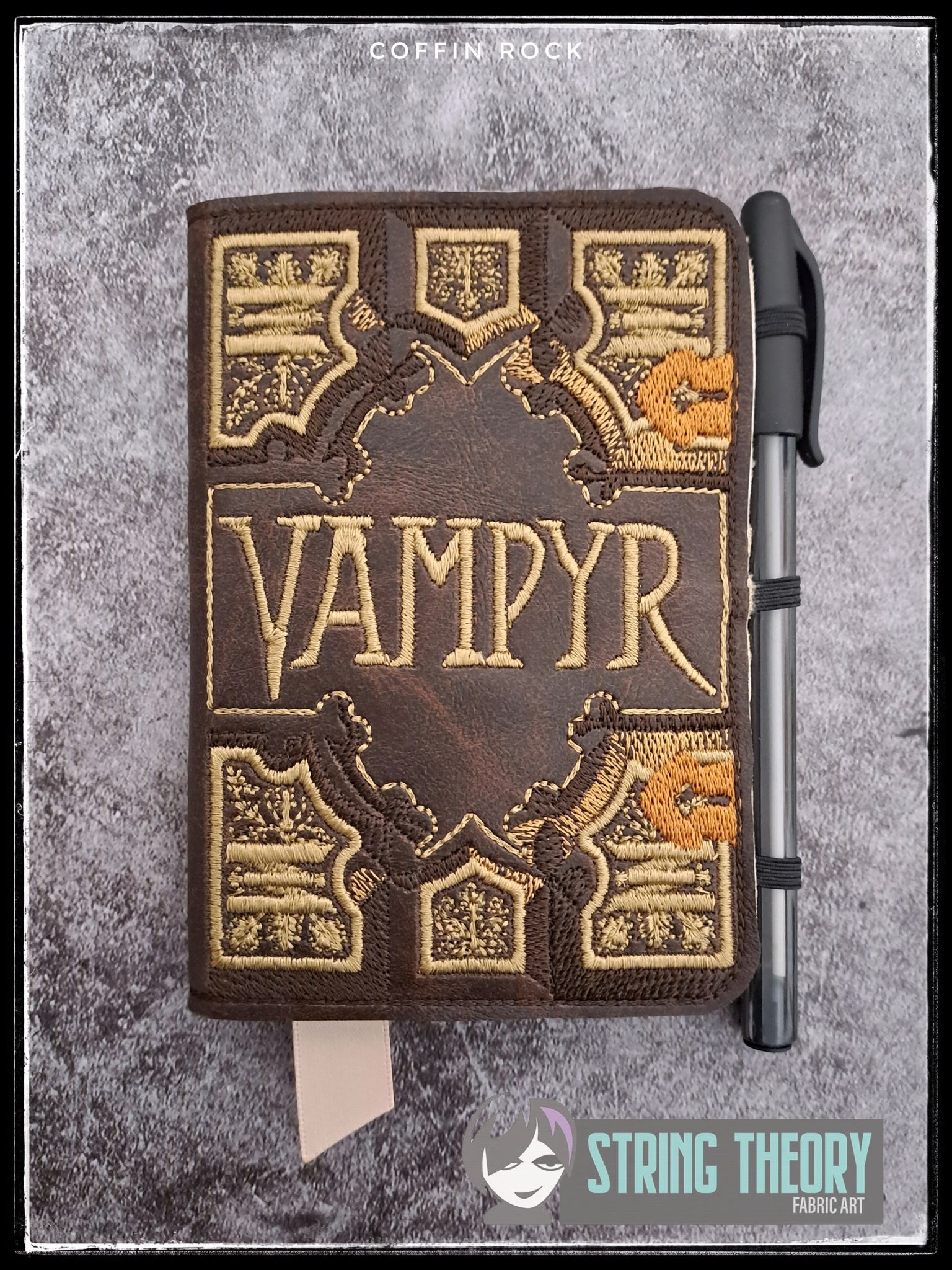 Vampyr Notebook Cover ITH Machine Embroidery Design