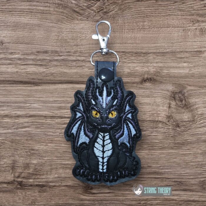 Dragon Diplomacy Dragon Dozer Snap Tab Key Fob ITH Pattern